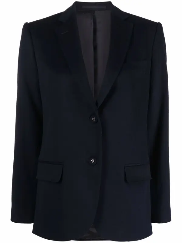 Officine Générale Wool Blazer Jacket - Blue