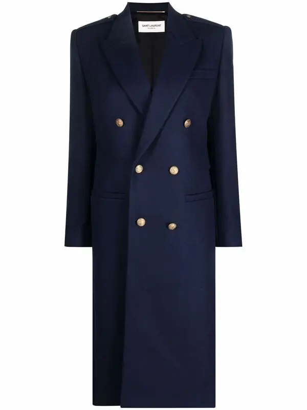 Saint Laurent Double-breasted Tailored Coat