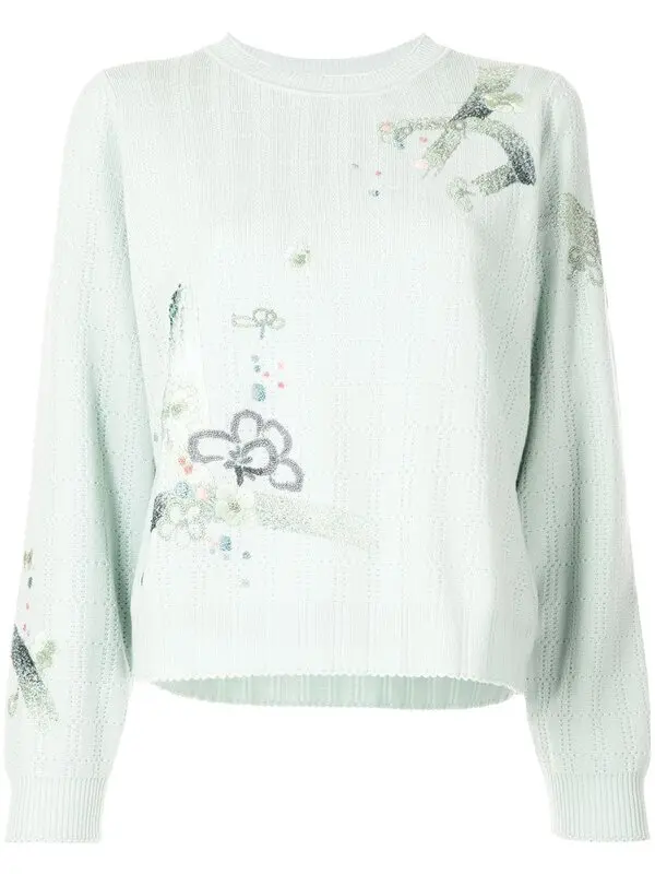 Shiatzy Chen Embroidered Crew-neck Jumper