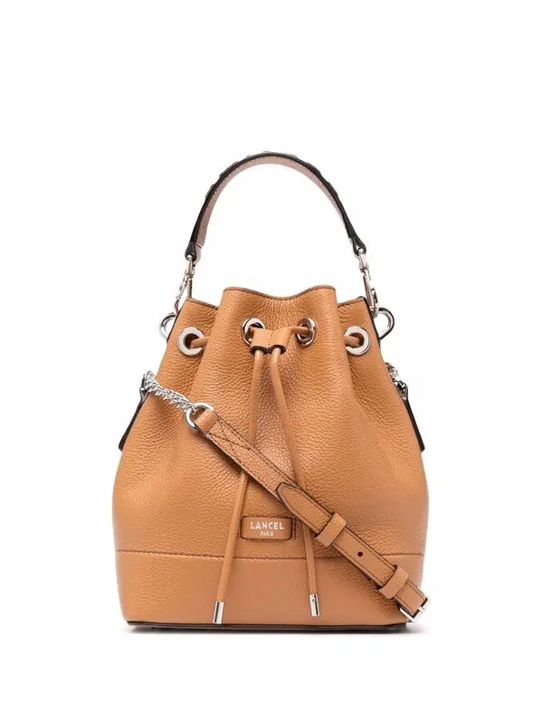LANCEL Leather Bucket Bag - Neutrals