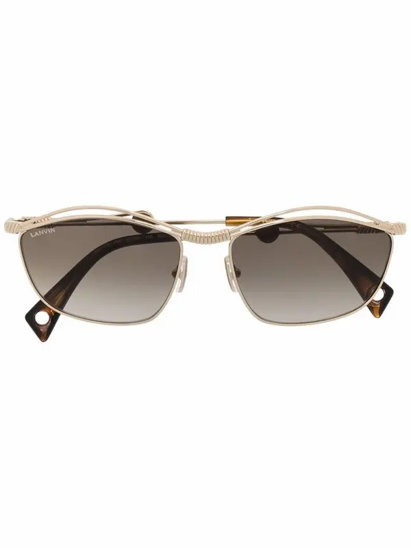 Lanvin Twisted Tinted -Tone Sunglasses - Gold | Editorialist display picture 1