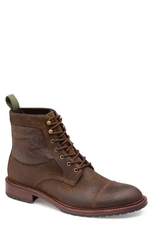 Johnson and Murphy shearling lined waterproof boots cap toe Men main image 3