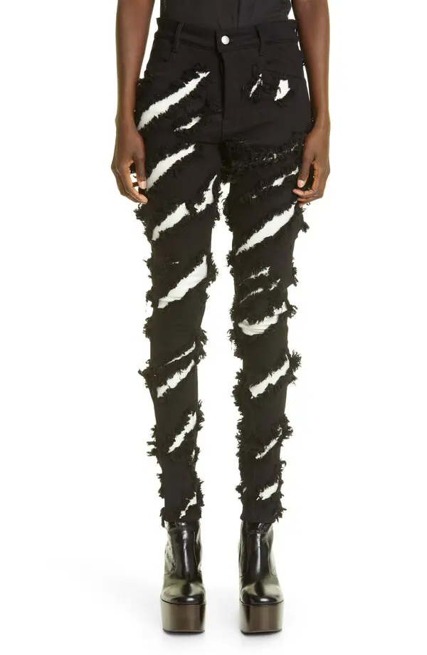 Buy Rick Owens Tyrone Ripped Skinny Jeans - Black/ Natural At 70% Off ...