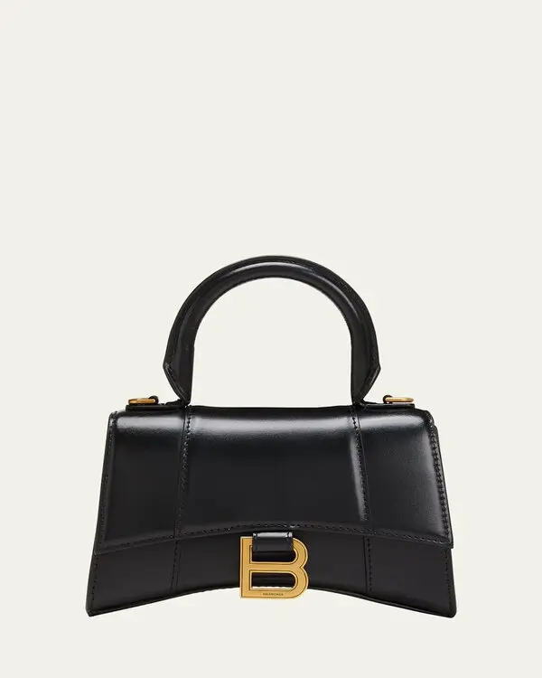 Balenciaga Hourglass Xs Top-handle Bag - Black