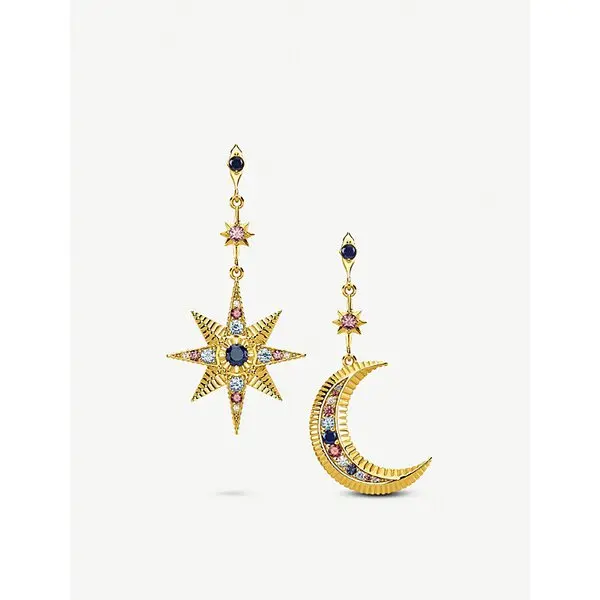 THOMAS SABO Kingdom Of Dreams Royalty Star & Moon Earrings