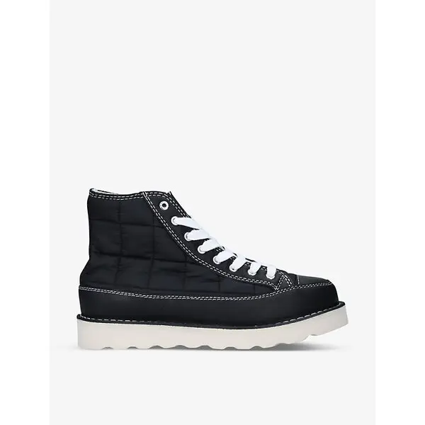 Good News Roopa Quilted Recycled-Rubber Ankle Boots In Black  display picture 2