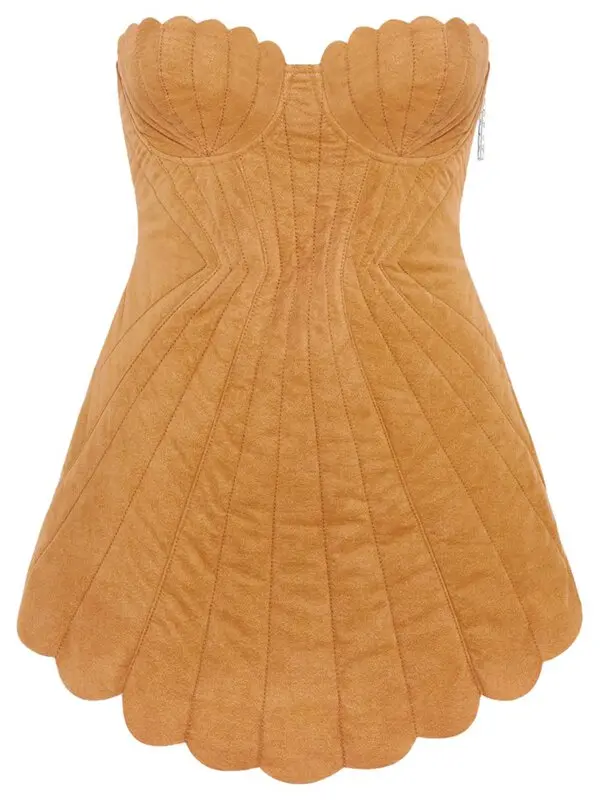 blue dress for baby girl Greta Low Back Dress in Shell – Wear Ramé main image 0