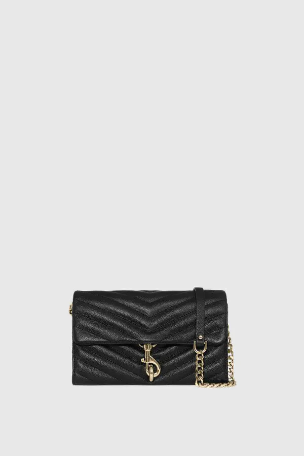 Rebecca Minkoff Edie Wallet On Chain In Black 31% Off Editorialist
