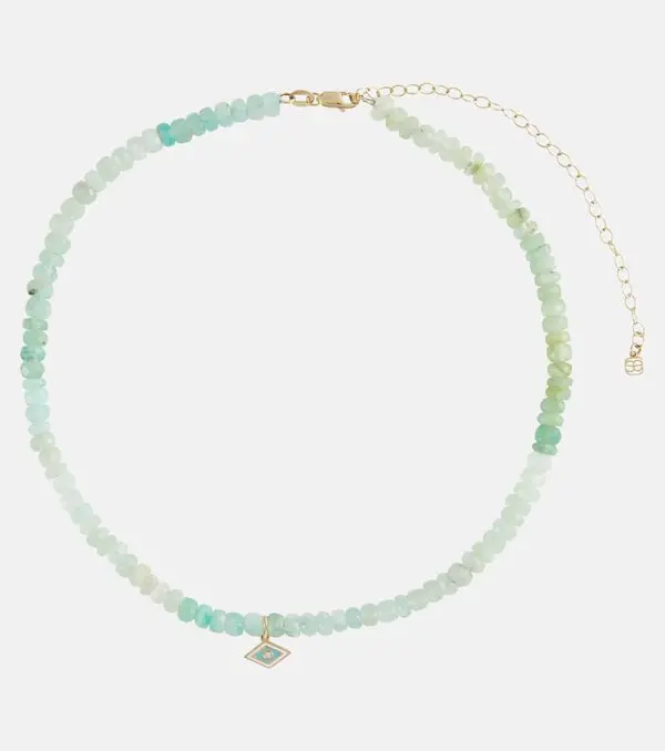 SYDNEY EVAN Tiny Groovy Eye Beaded Choker