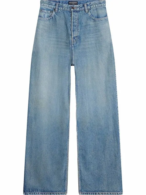 Balenciaga Large Baggy Jeans Washed Light - Blue | Editorialist
