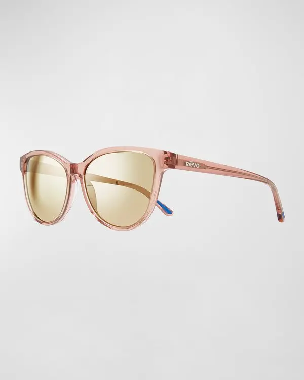 REVO Daphne Oversized Cat-eye Sunglasses - Crystal Mauve