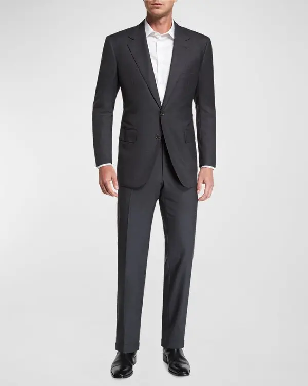 Stefano Ricci Two-piece Solid Wool Suit