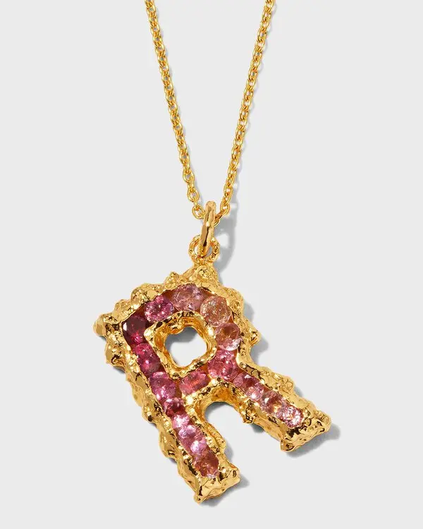 Pacharee Sapphires And Tourmaline Alphabet Necklace