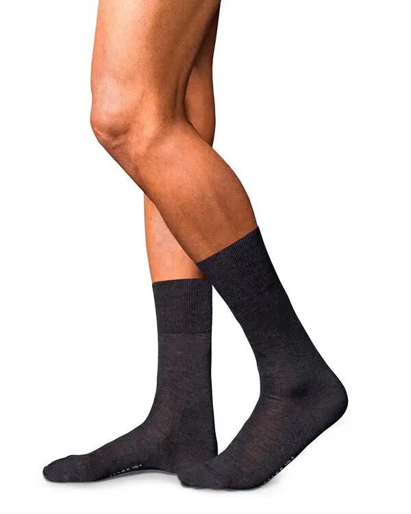 Falke No. 6 Merino-silk Dress Socks - Anthracite