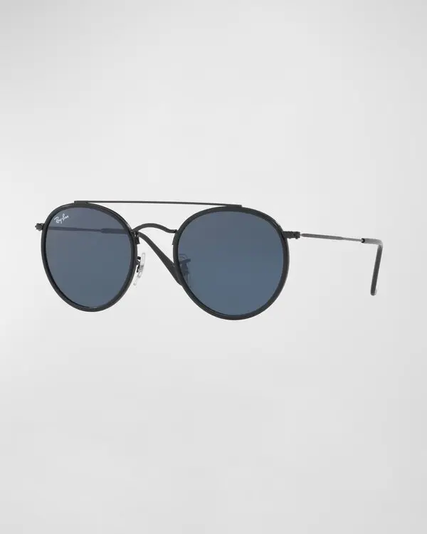 Ray-ban Round Metal Sunglasses - Black Pattern
