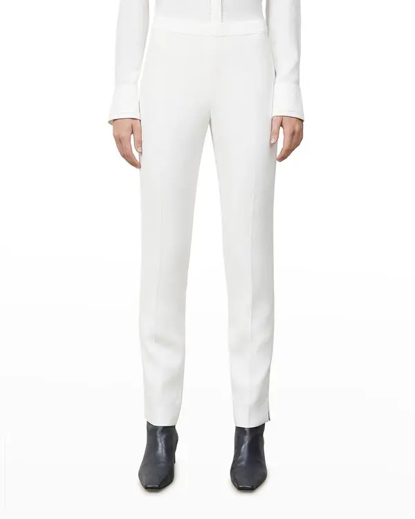 Lafayette 148 New York Petite Bleecker Crepe Pants - Cloud