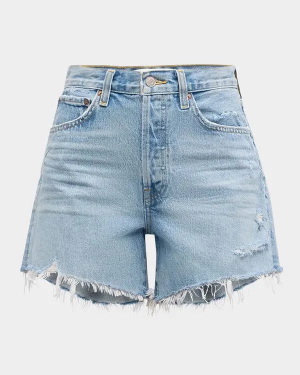 AGOLDE Parker Long Frayed Shorts - Swapmeet