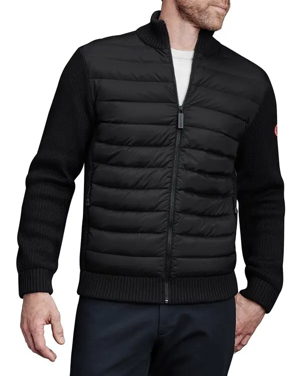 Canada Goose Hybridge Knit Zip-up Jacket - Black