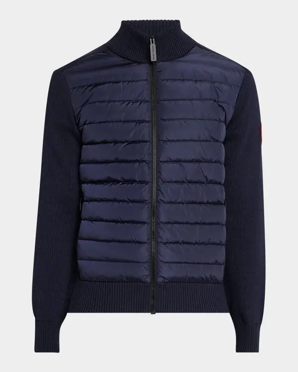 Canada Goose Hybridge Knit Zip-up Jacket - Navy