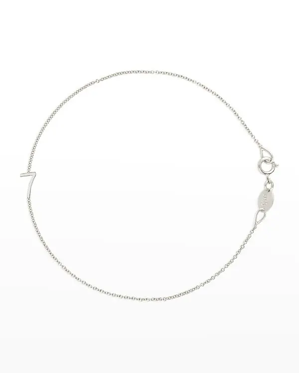 Maya Brenner Designs Mini Number Bracelet - White Gold