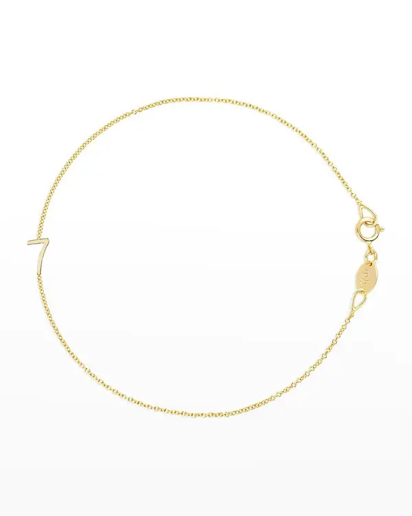 Maya Brenner Designs Mini Number Bracelet - Gold