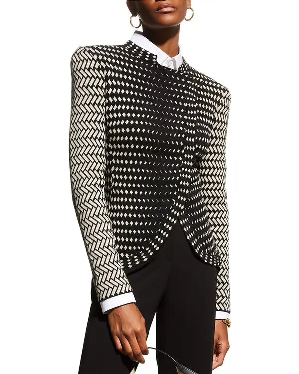 Emporio Armani Knit Jacket With Asymmetrical Overlap
