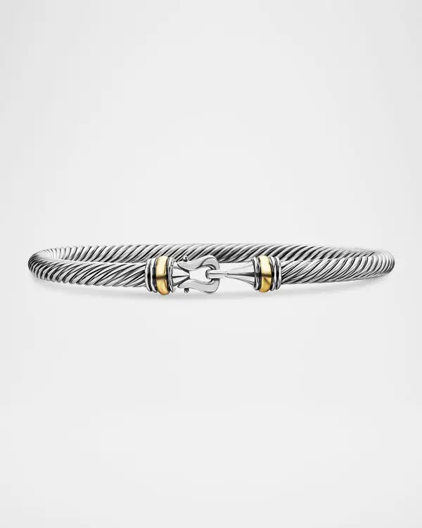 David Yurman Cable Buckle Bracelet - Silver/gold