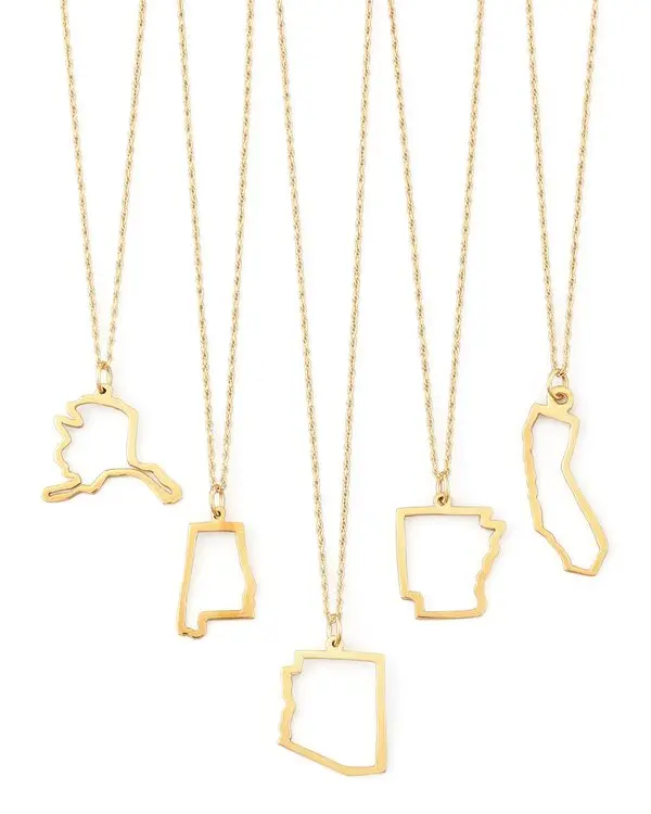 Maya Brenner Designs State Pendant Necklace - Wyoming