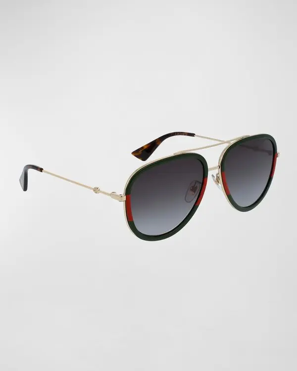 Gucci Web Aviator Sunglasses