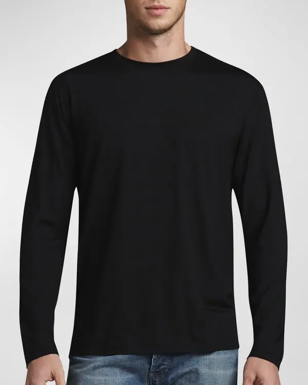 Derek Rose Basel 1 Long-sleeve Jersey T-shirt - Black