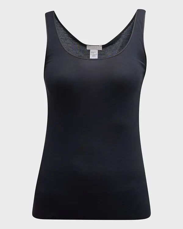 Hanro Cotton Seamless Tank - Black