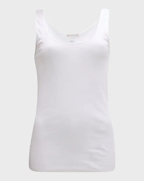 Hanro Cotton Seamless Tank - White