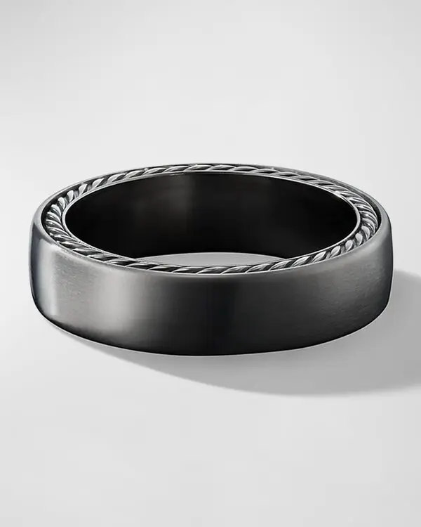 David Yurman Streamline Band Ring - Grey Titanium