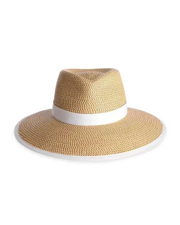 Eric Javits Sun Crest Woven Sun Hat Peanut White Editorialist