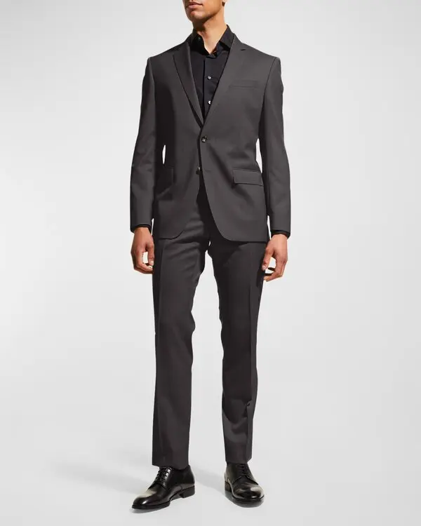 Hugo Boss Stretch-wool Basic Two-piece Slim Fit Suit - Dark Gray