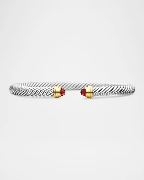 David Yurman Cable Bracelet With Diamonds In Silver, 5mm