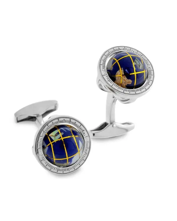 Tateossian Blue Lapis Globe Cuff Links