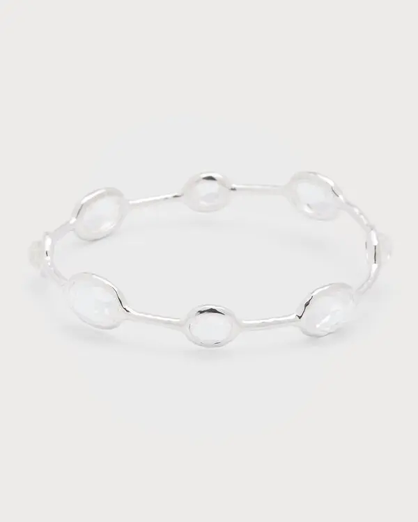 Ippolita Rock Candy® Sterling Silver Onyx Bangle Bracelet - Clear Quartz
