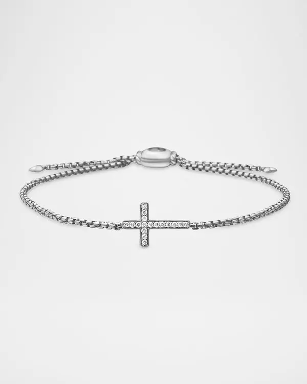 David Yurman Cross Chain Bracelet With - Diamonds