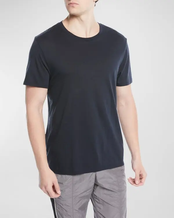 Vince Short-sleeve Pima Crewneck Jersey T-shirt - Coastal