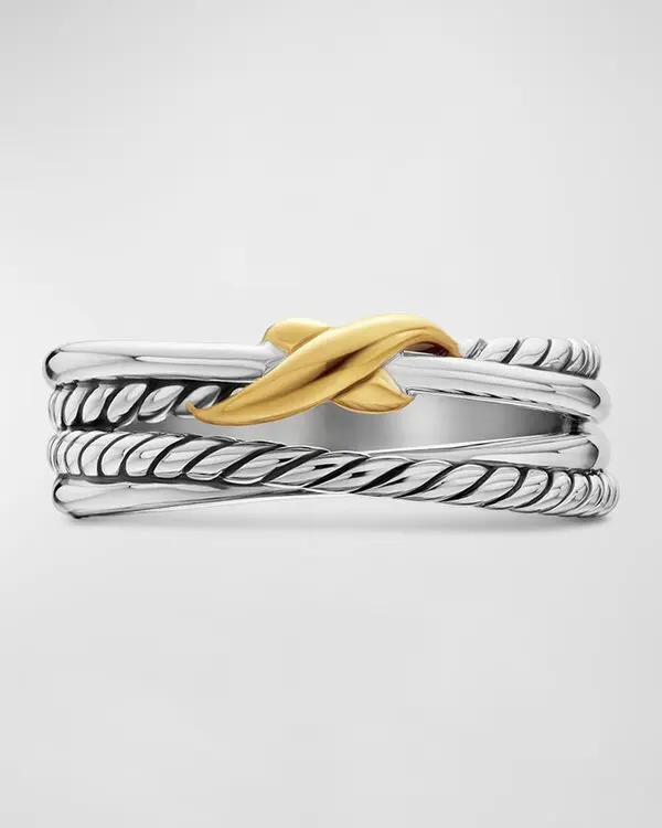 David Yurman 6mm Crossover Ring - Two Tone
