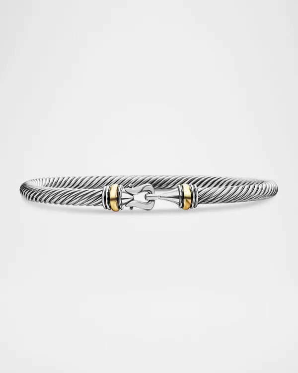 David Yurman Cable Buckle Bracelet - Silver/gold
