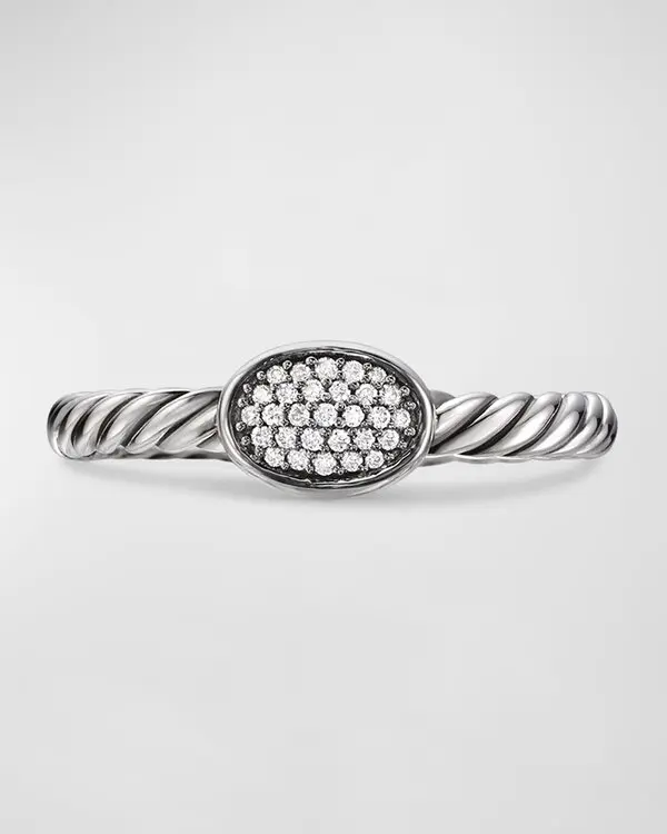 David Yurman Cable Collectibles Oval Ring - Diamond