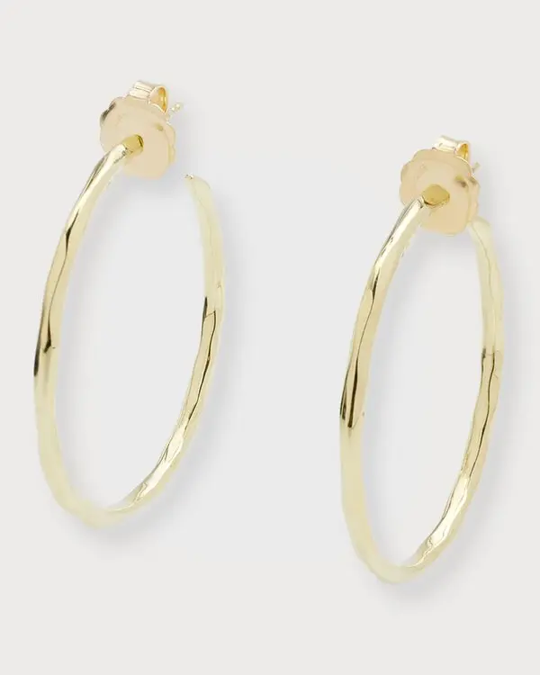Ippolita 18k Large Faceted Hoop Earrings - Gold