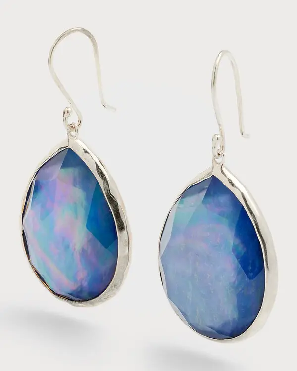 Ippolita Sterling Silver Teardrop Earrings - Lapis Triplet