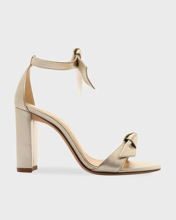 ALEXANDRE BIRMAN Clarita 90mm Block Heel Sandals - Golden