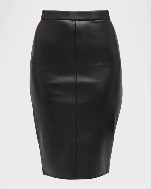 AS By DF Port Elizabeth Recycled Leather Pencil Skirt - Black