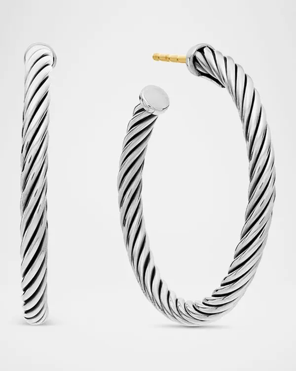 David Yurman Sculpted Cable Hoop Earrings