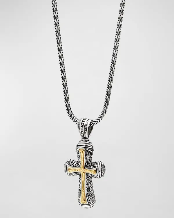Konstantino Stavros 18k Gold Inset Cross Pendant
