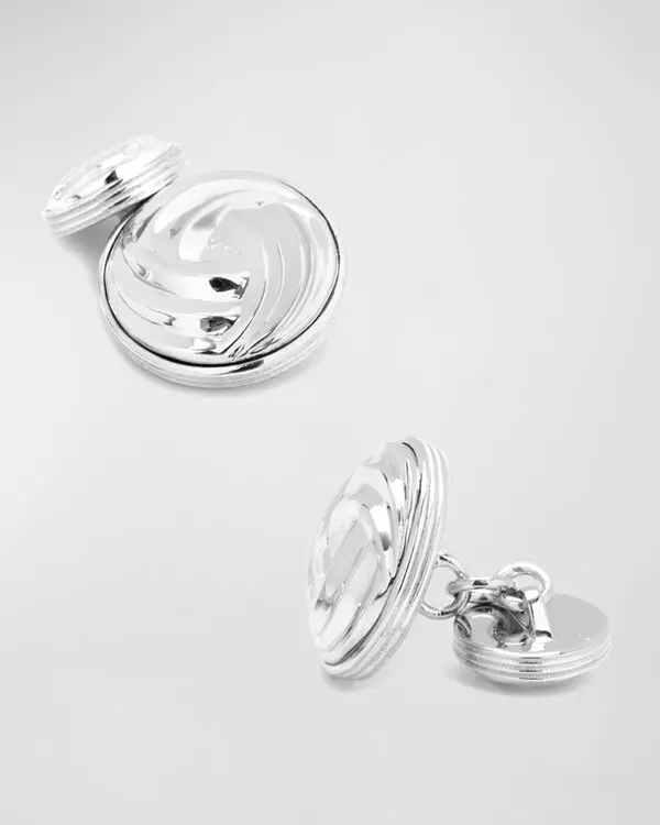 CUFFLINKS, INC. Modern Knot Sterling Cuff Links